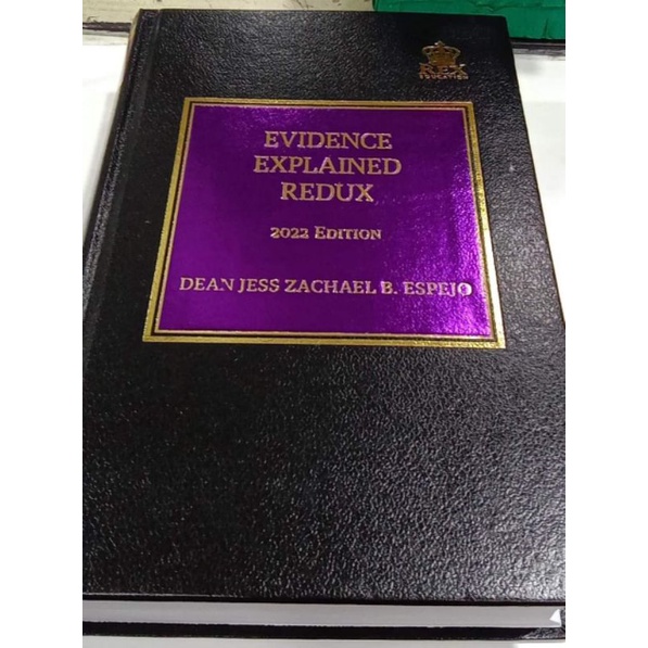 ESPEJO,DEAN JESS ZACHAEL-EVIDENCE EXPLAINED REDUX 2022 | Shopee Philippines ESPEJO,DEAN JESS ZACHAEL-EVIDENCE EXPLAINED REDUX 2022 | Shopee Philippines