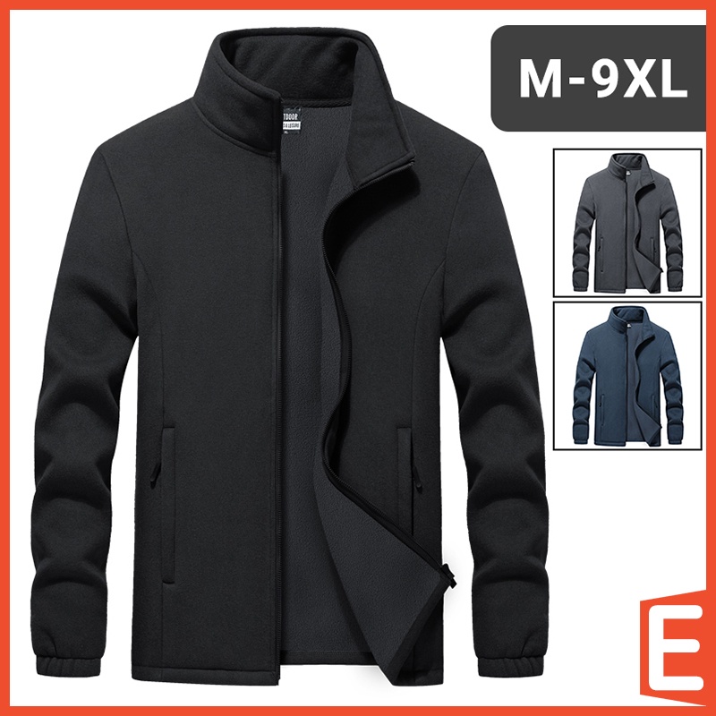 [M-9XL] Plus Size Jacket Men Thermal Casual Outdoor Sport Long Sleeve ...