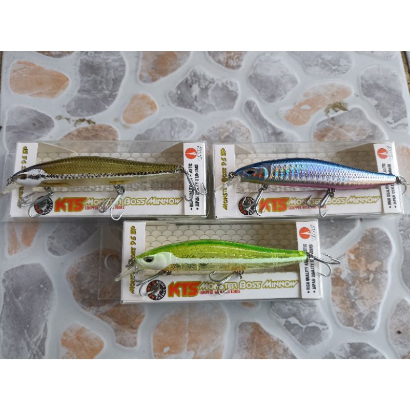?Kts Monster Boss Minnow, 14.5 Grams, 95Mm, Suspending Type, With 3 Vmc ...