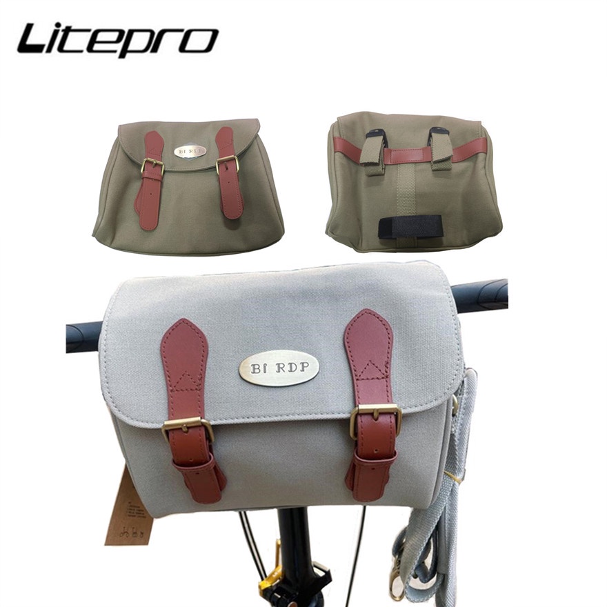 Litepro Folding Bicycle Retro Canvas Bag 12Inch Waterproof Backpack For ...