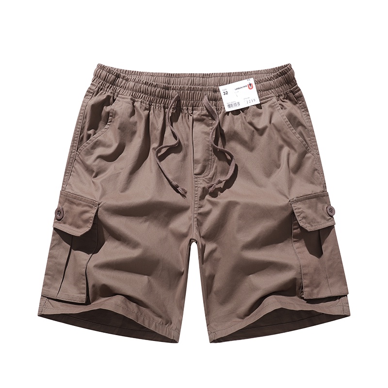 URBAN PIPE 6 Pocket Cargo Shorts For Men Knee-Length Buttons Drawsting ...