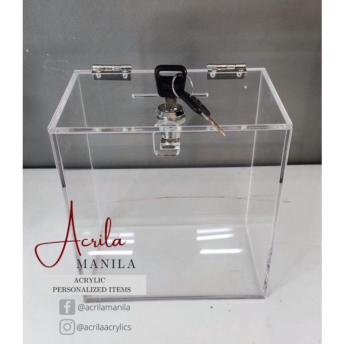Acrylic Tip Box 7L x5W x7H inches CLEAR | Shopee Philippines
