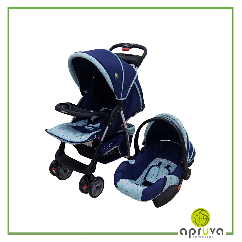 Apruva One Touch Stroller with Car Seat SD12 | Shopee Philippines