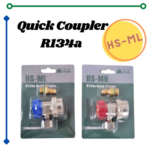 Hongsen HS-ML HS-MH R134a Quick Coupler High Quality Brass Transfer Connector, Model: HS-20 ...
