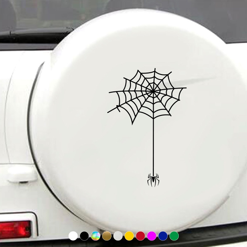 Lovely Spiders and Spider Webs Reflective Auto Stickers Cartoon Spiders ...
