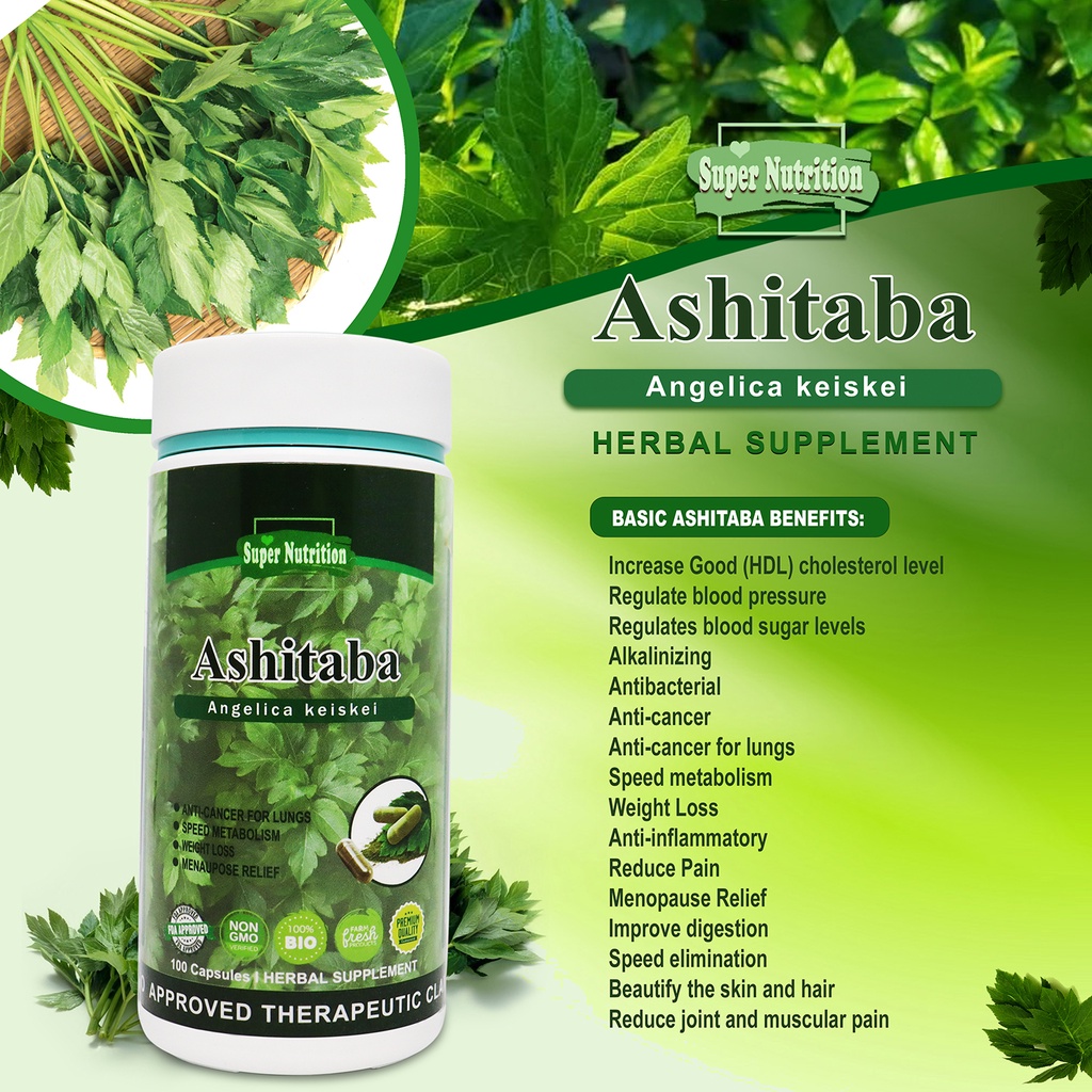 Ashitaba Supplements 500mg x 100 Capsules (Angelica Keiskei) | Shopee ...