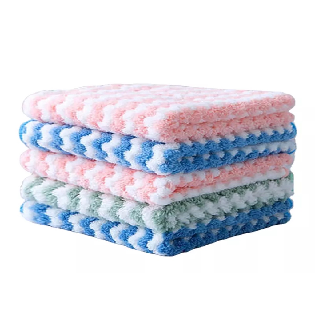 Stripes Thick Kitchen Towel 25x25cm Cleaning Cloth | Shopee Philippines