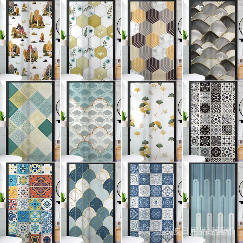 Electrostatic Non-Marking Toilet Bathroom Glass Film Shading Anti ...