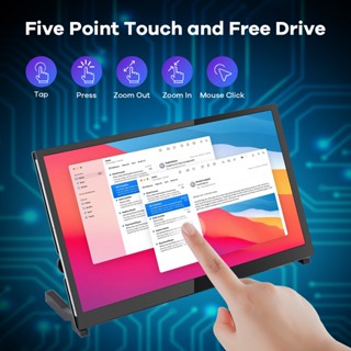 LAFVIN 10.1" IPS LCD Capacitive Touch Screen HDMI Display Portable ...