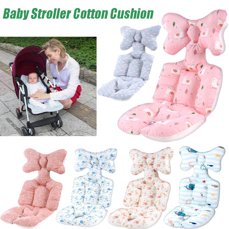 Baby Stroller Cotton Cushion Pram Liner Baby Seat Pad Soft Trolly Cart ...