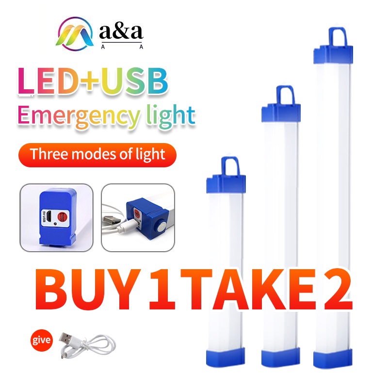 A&AAA USB LED Light 30W 60W 90W LED Tube/USB Lamp Portable led rechargeable outdoor emergency ...