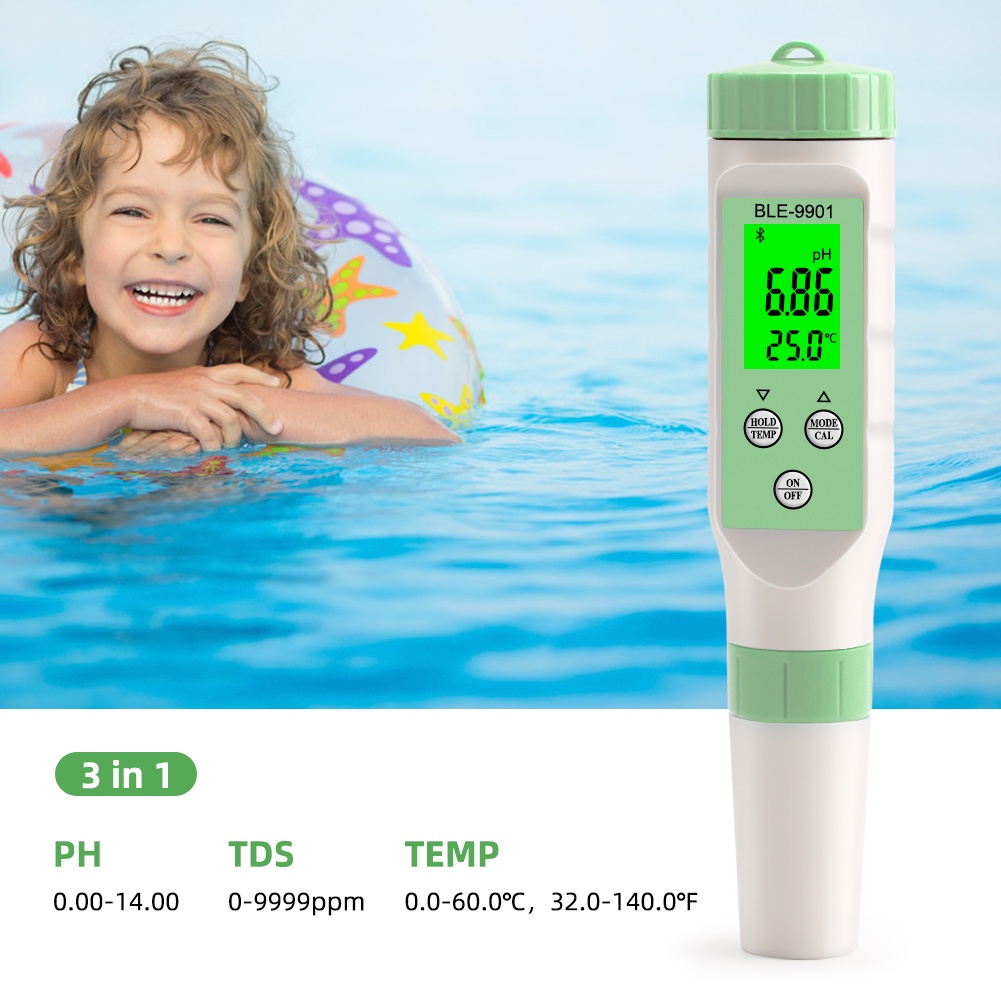 YAGO Smart Bluetooth PH Meter PH Tester with ATC, 7-in-1 PH/TDS/EC/ORP ...