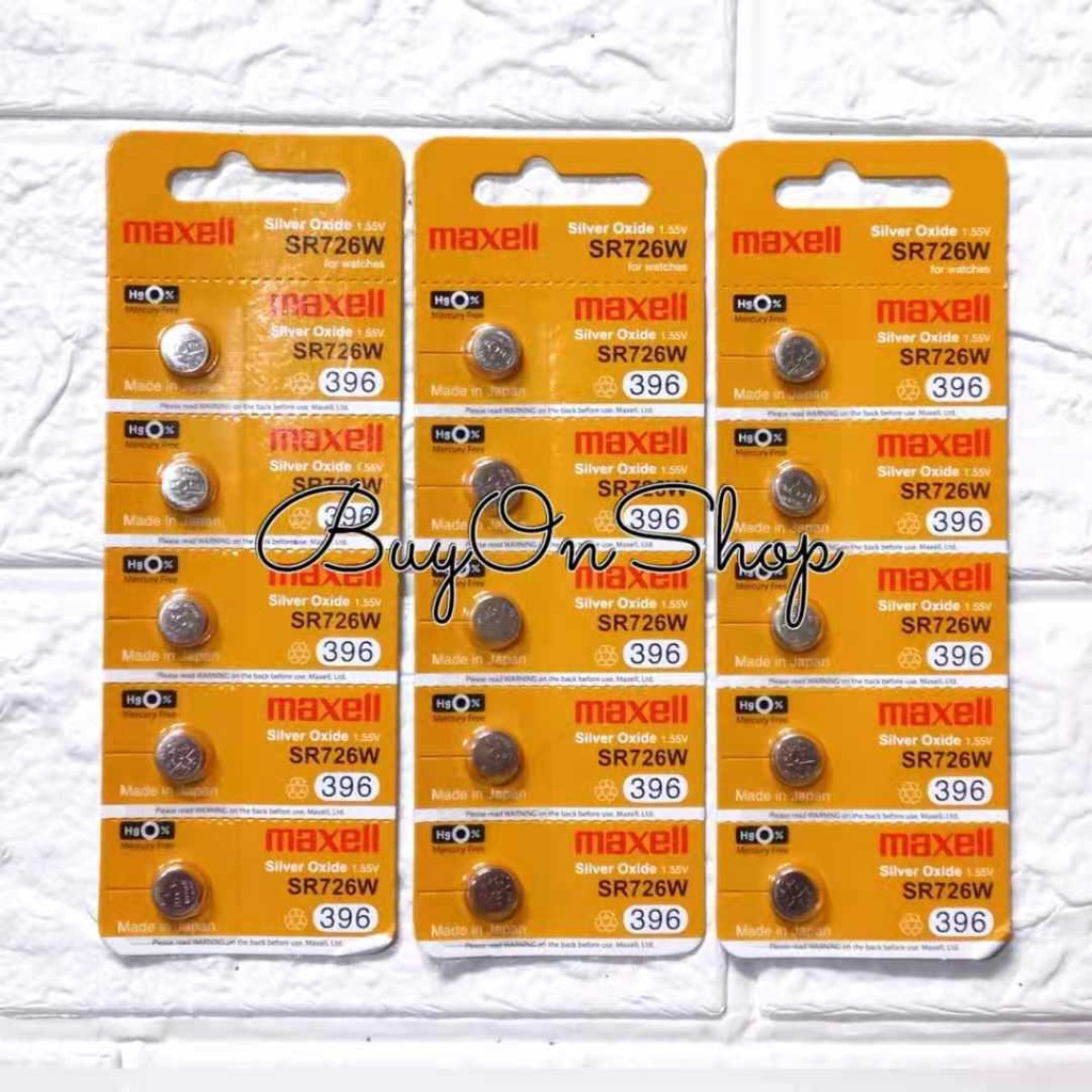 SR726W 396 Original Maxell Silver Oxide Battery 1.55V Japan Made 1PIECE ...
