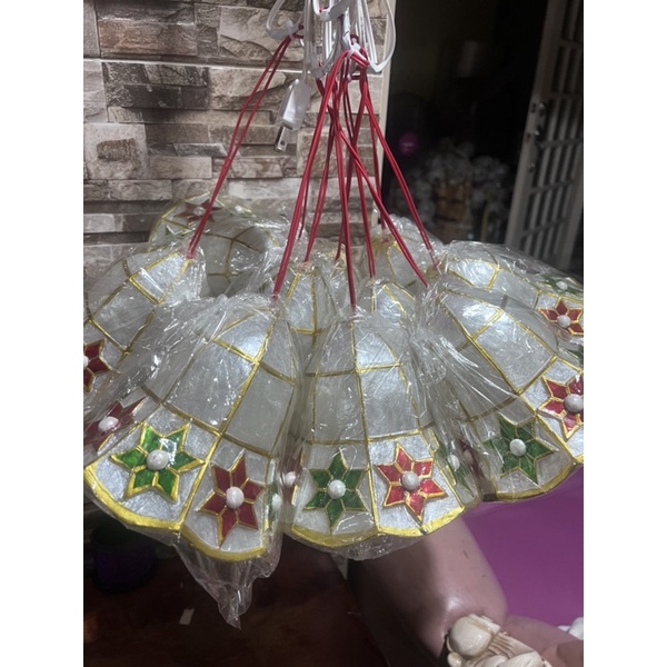 Christmas lantern Capiz bell fiber glass | Shopee Philippines