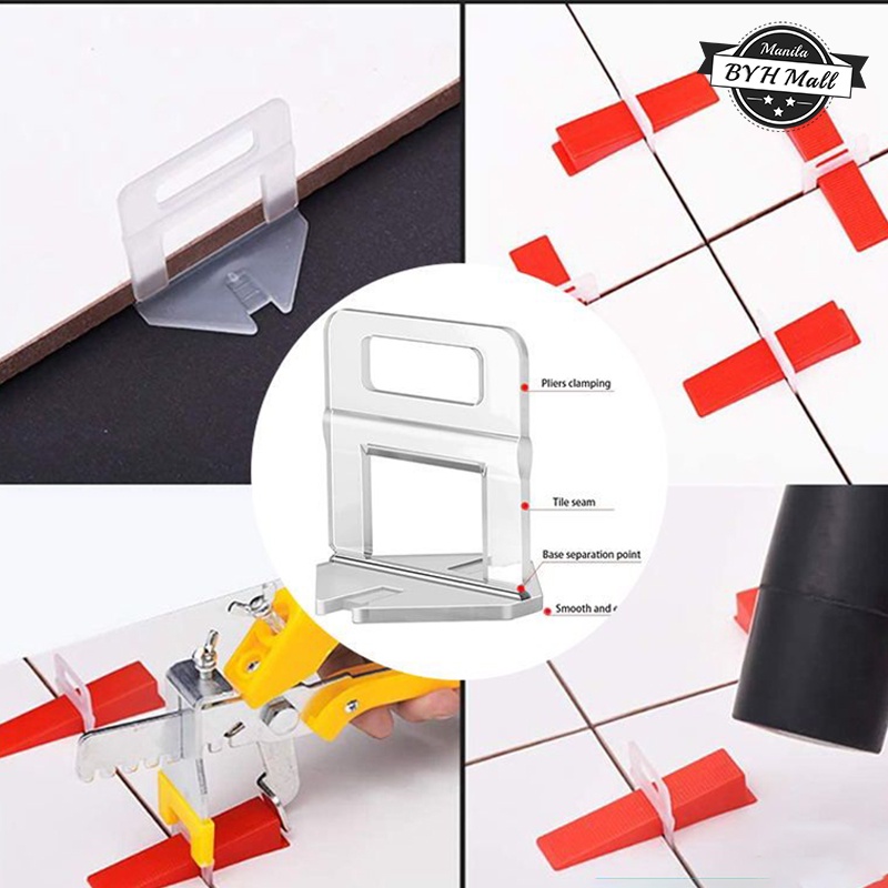 100pcs Tile Spacer Tile Leveler With Tile Plier Insert Wedge Tile Cross ...