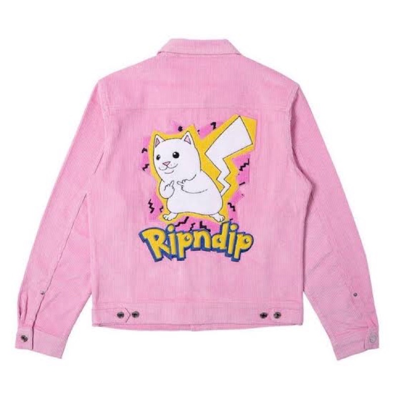 New Ripndip Catch Em All Corduroy Jacket (Pink) | Shopee Philippines