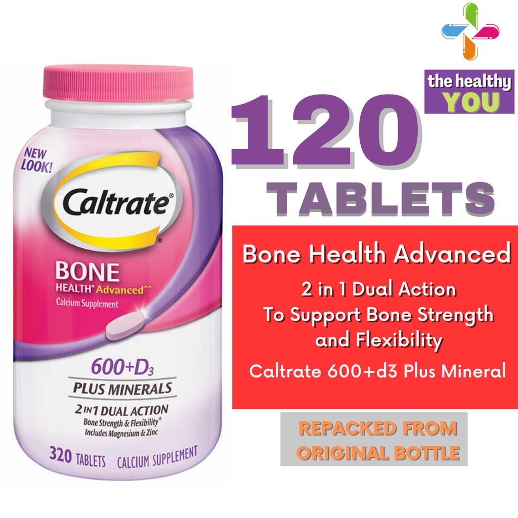 120 Tablets - Caltrate Bone Health Advanced 600+D3 Plus Minerals ...