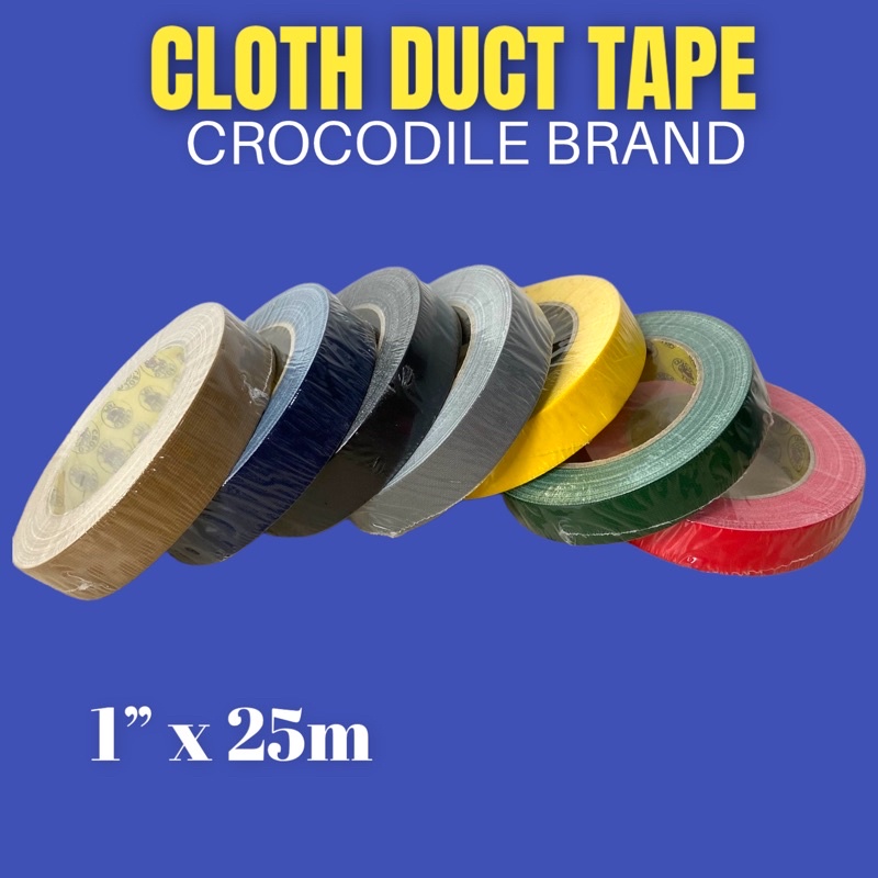 Cloth Duct Tape Croco Brand (1” x 25m) Assorted Colors Sold per Pc ...