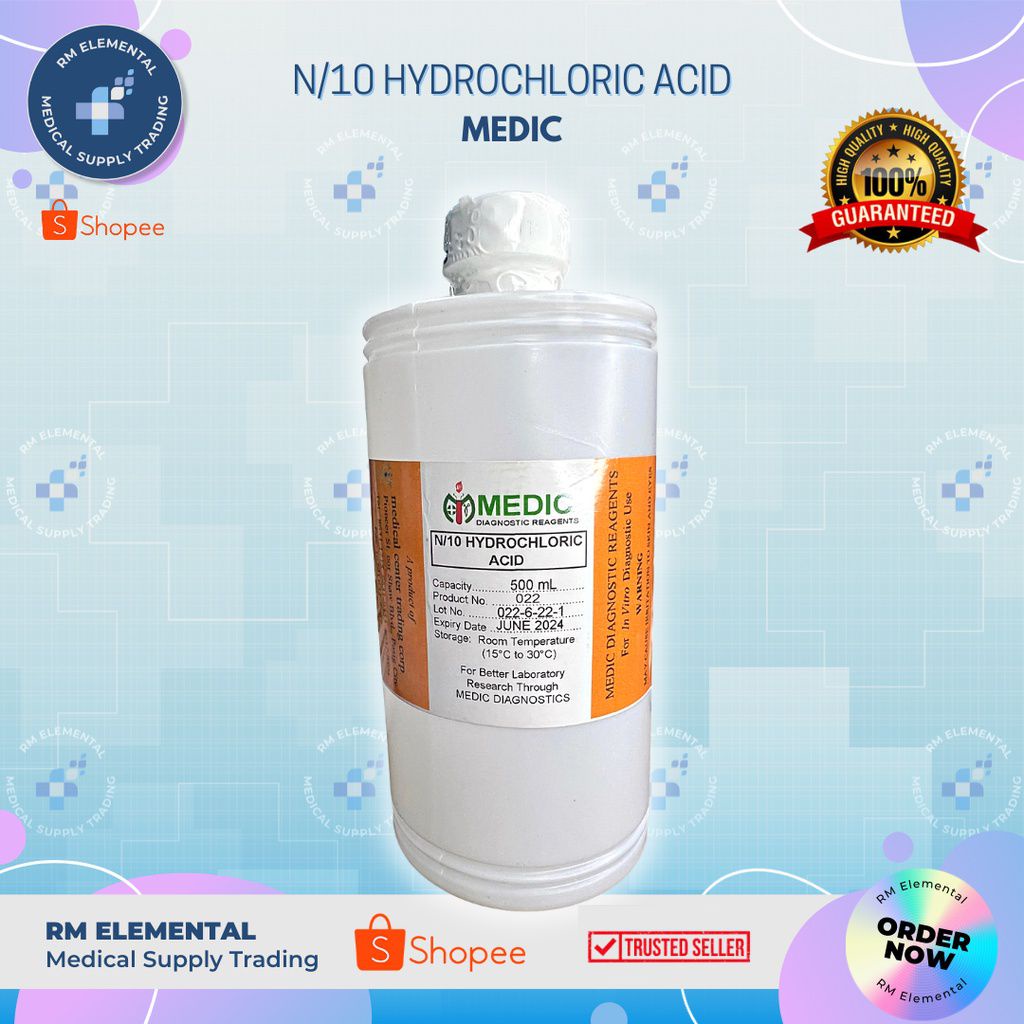 N10 hydrochloric acid 500ml MEDIC | Shopee Philippines
