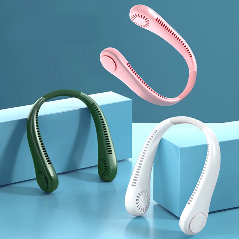 Portable Bladeless Fan Cooling Fan Neck Fan Hanging Mini Neck Fan ...