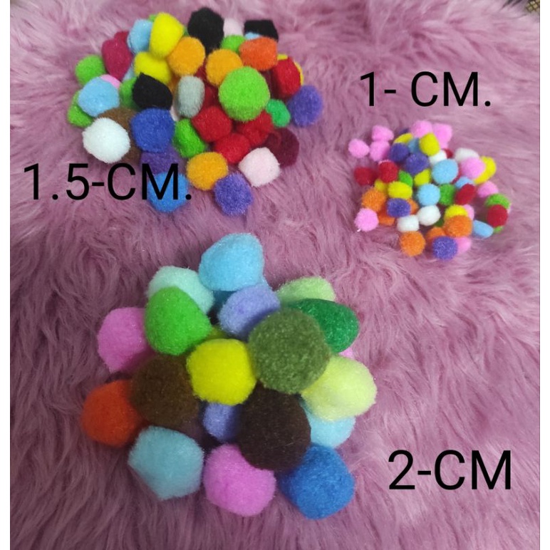 Mix Color Pom Pom Balls asstd. color and mix sizes | Shopee Philippines