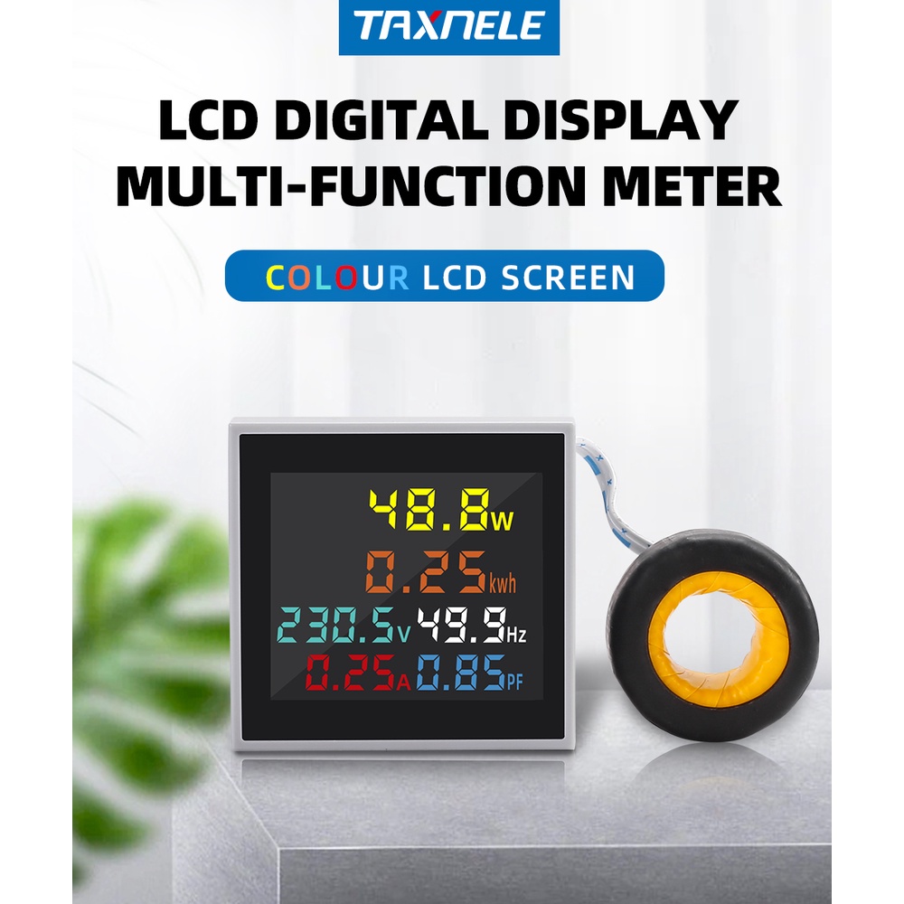 D48-2058 AC 50-300V AC 250-450V 6IN1 Digital Display Voltmeter Ammeter ...