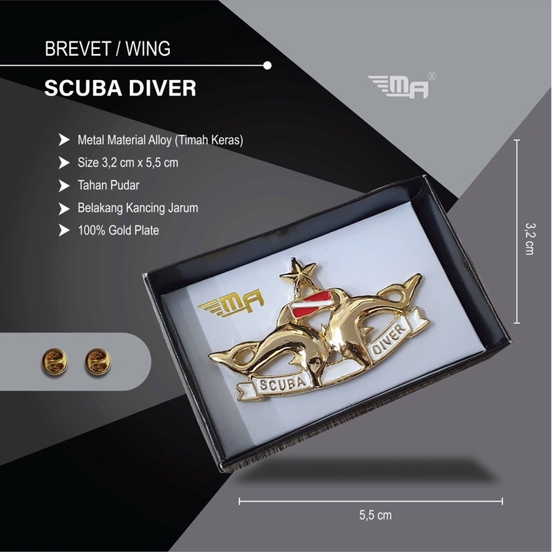 Wing SCUBA DIVER PDH BRIVET BREVET PIN SCUBA DIVER | Shopee Philippines