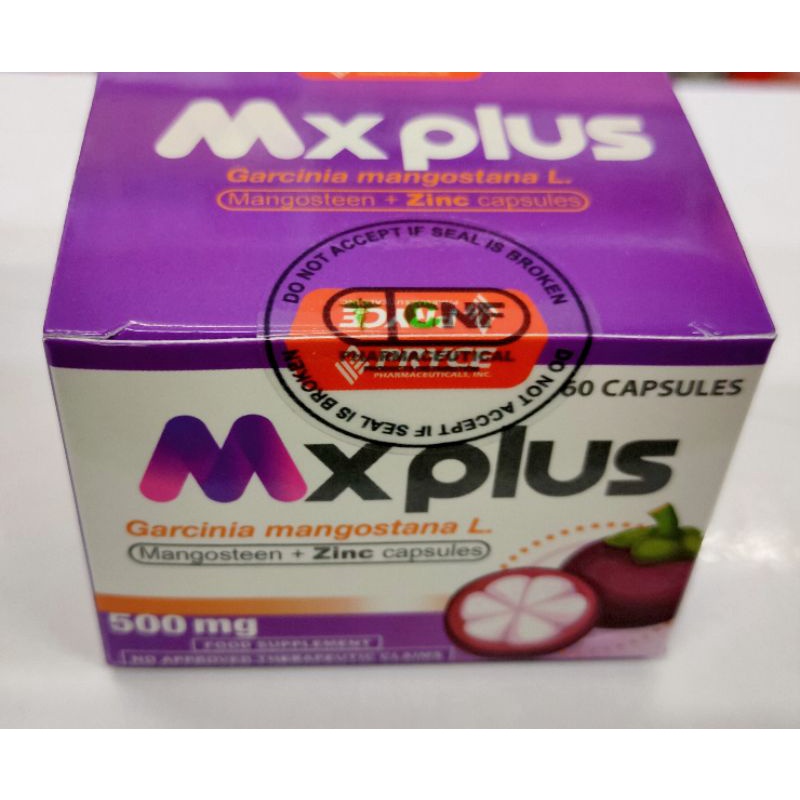 Mxplus / Numax Mangosteen + Zinc 500mg 100 Caps Food Supplement ...