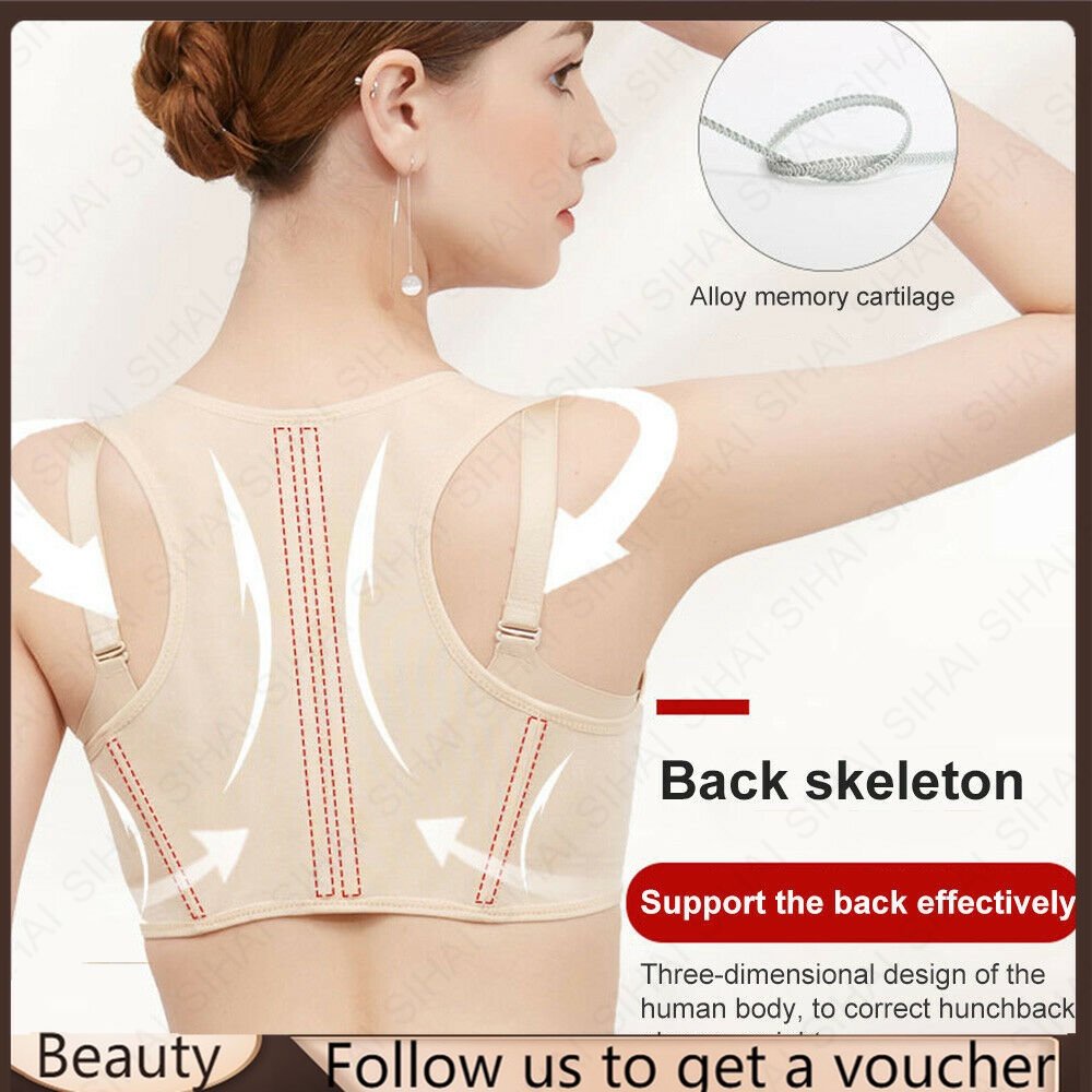 Women's Posture Corrector Bra Brace Back Support Bust Lift Up Breast ...