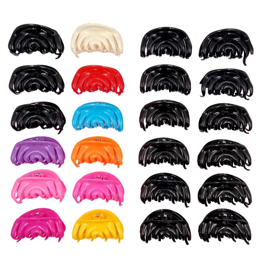 AB-235 (12pcs) Plastic Hair Claw Hair Clam Katol design For Women Girls ...
