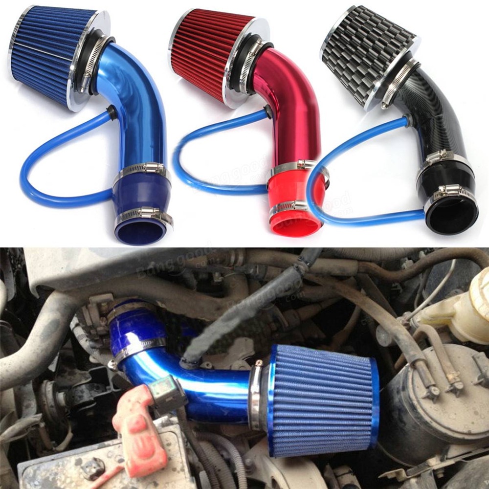 76mm/3inch Universal Car Cold Air Intake Filter Induction System Kit ...