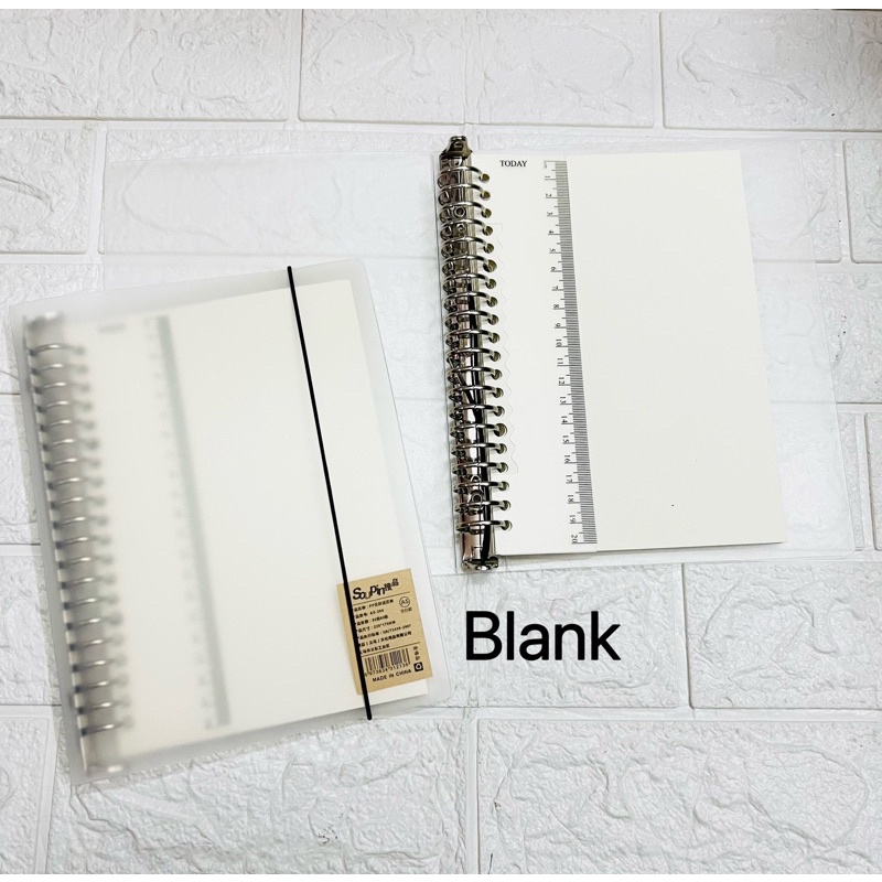 Loose Leaf Refill Binder Notebook w/ ruler A5/B5 Replacable Metal Ring ...