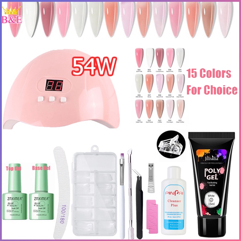Poly Gel Nail Extension Set 13PCS/Set Extesion Nail Gel Kit Nails ...