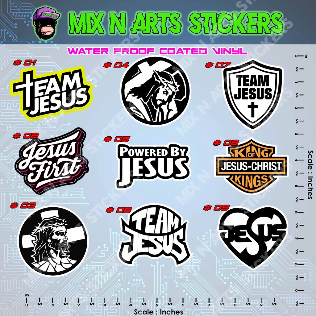 Team Jesus Waterproof Vinyl Sticker for Motorcycle Tumbler Ect (Sold ...