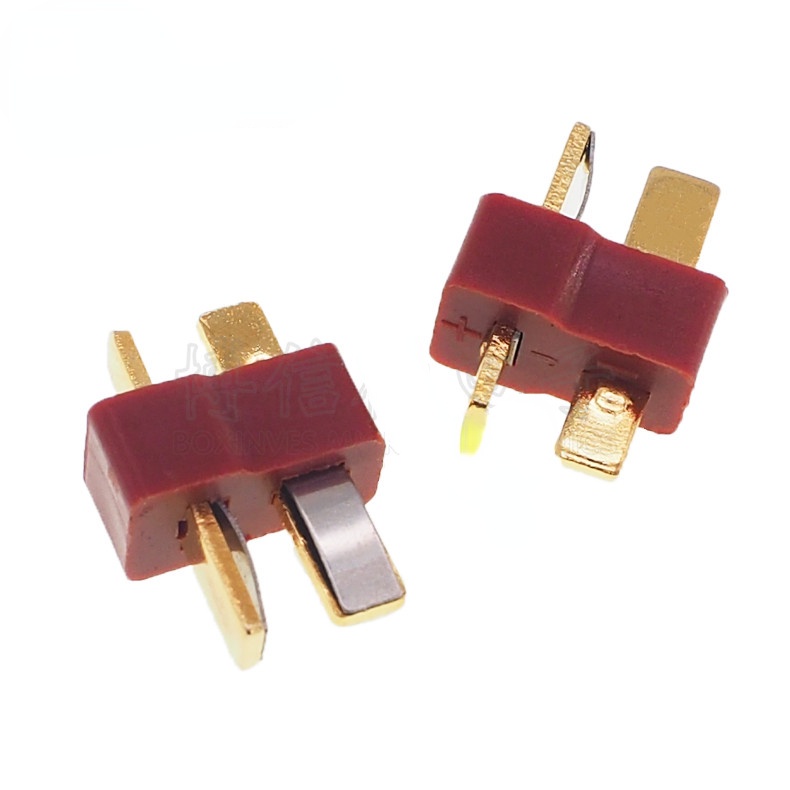 Gold-Plated T-Plug Butt Socket T-Shaped Power Connector Male Female One ...