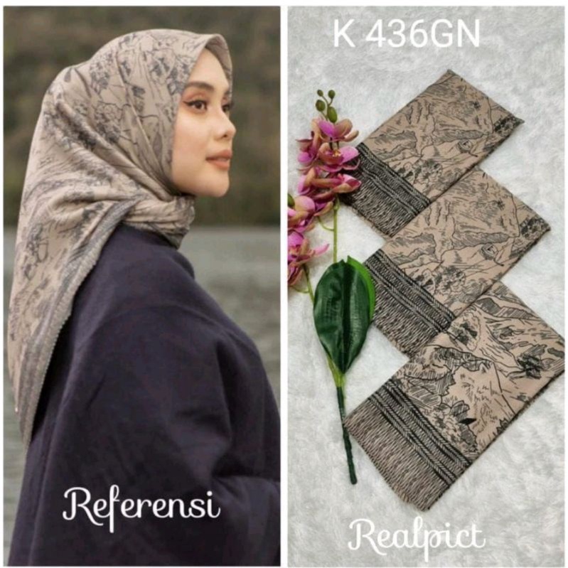 Premium Rectangular Hijab With Milo Panorama Motif/Rectangular Hijab ...