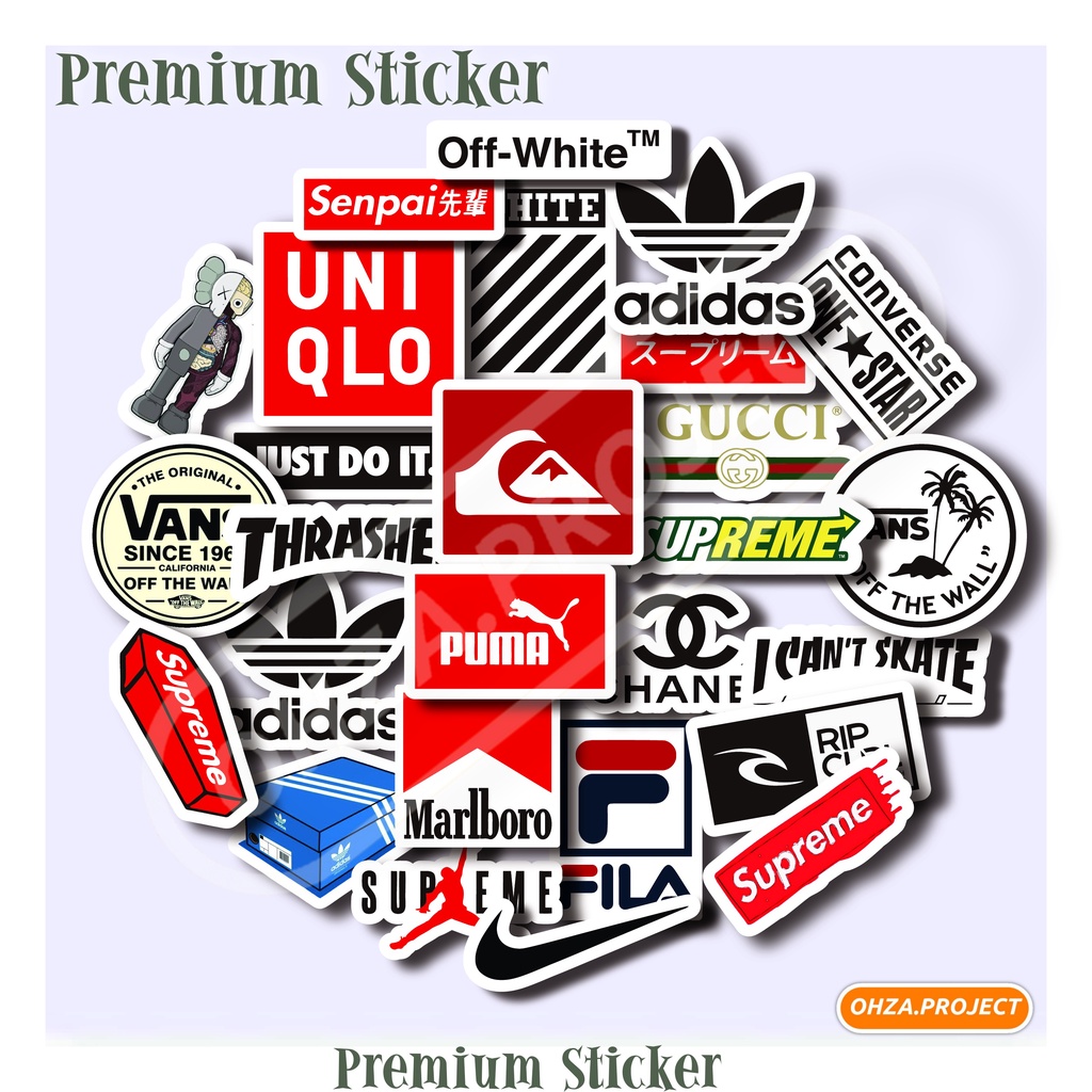Hypebeast BRAND SERIES AESTHETIC STICKER VOL. B STICKER CASE HANDPHONE LAPTOP TUMBLR WALL ...