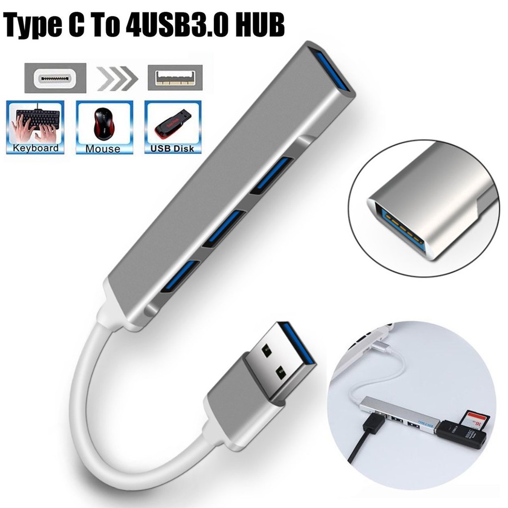 A-809 4 Port 3.0 USB Hub Super Speed 5Gbps USB Ports Converter Cable ...