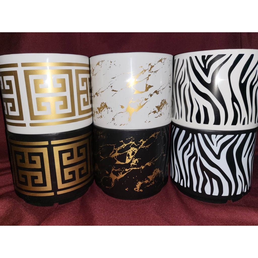 durable & elegant printed pots for plants 6.5x5.5" / paso / indoor ...