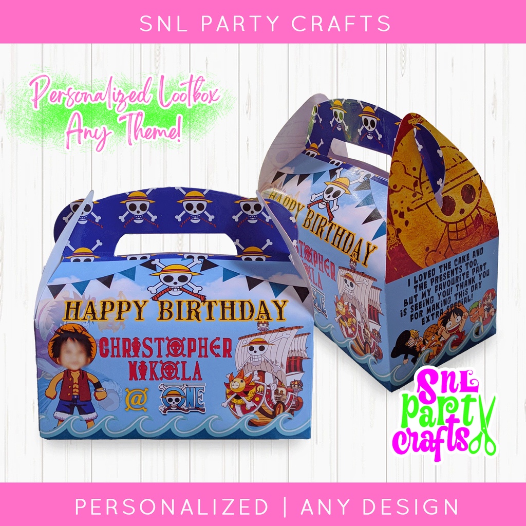 One Piece Loot bag Gable Box Candy Bag Souvenir Birthday bags ...