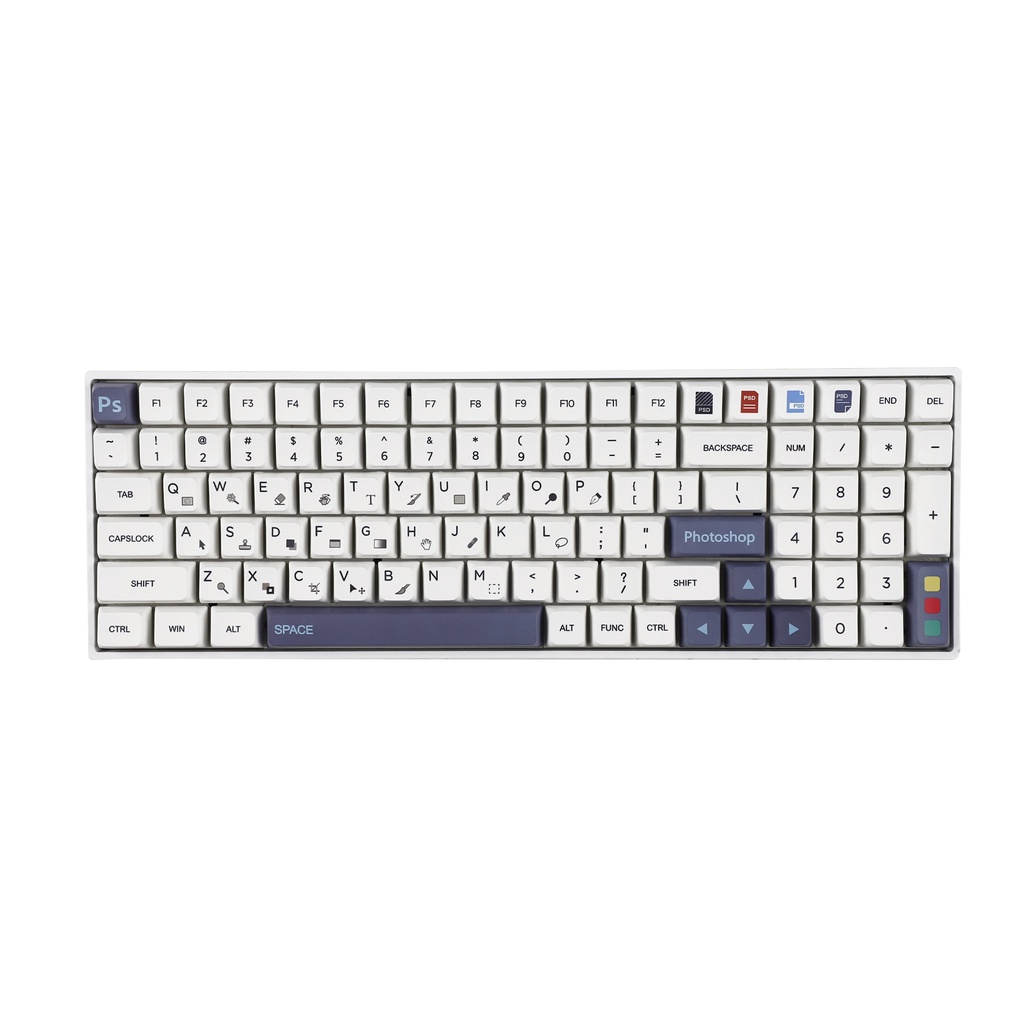 YMDK PS Theme MDA Profile 142 Keys Dye Sub Keycaps Ergonomic Thick PBT Keycap Set for Photoshop ...