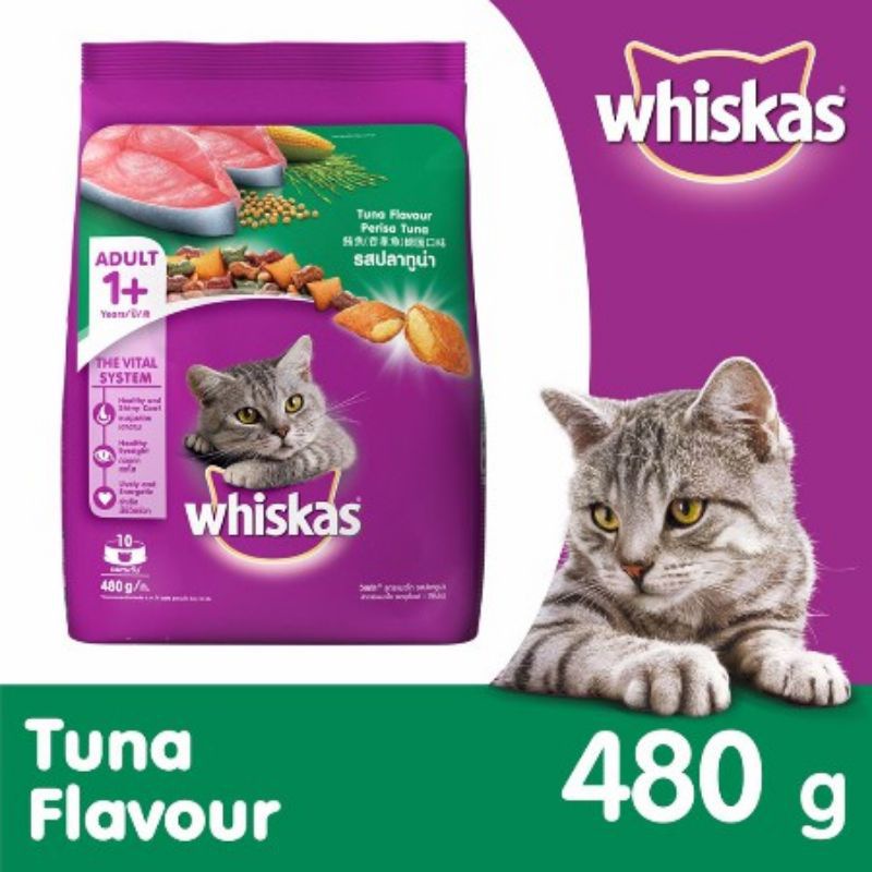Whiskas tuna adult 480gr Dryfood | Shopee Philippines
