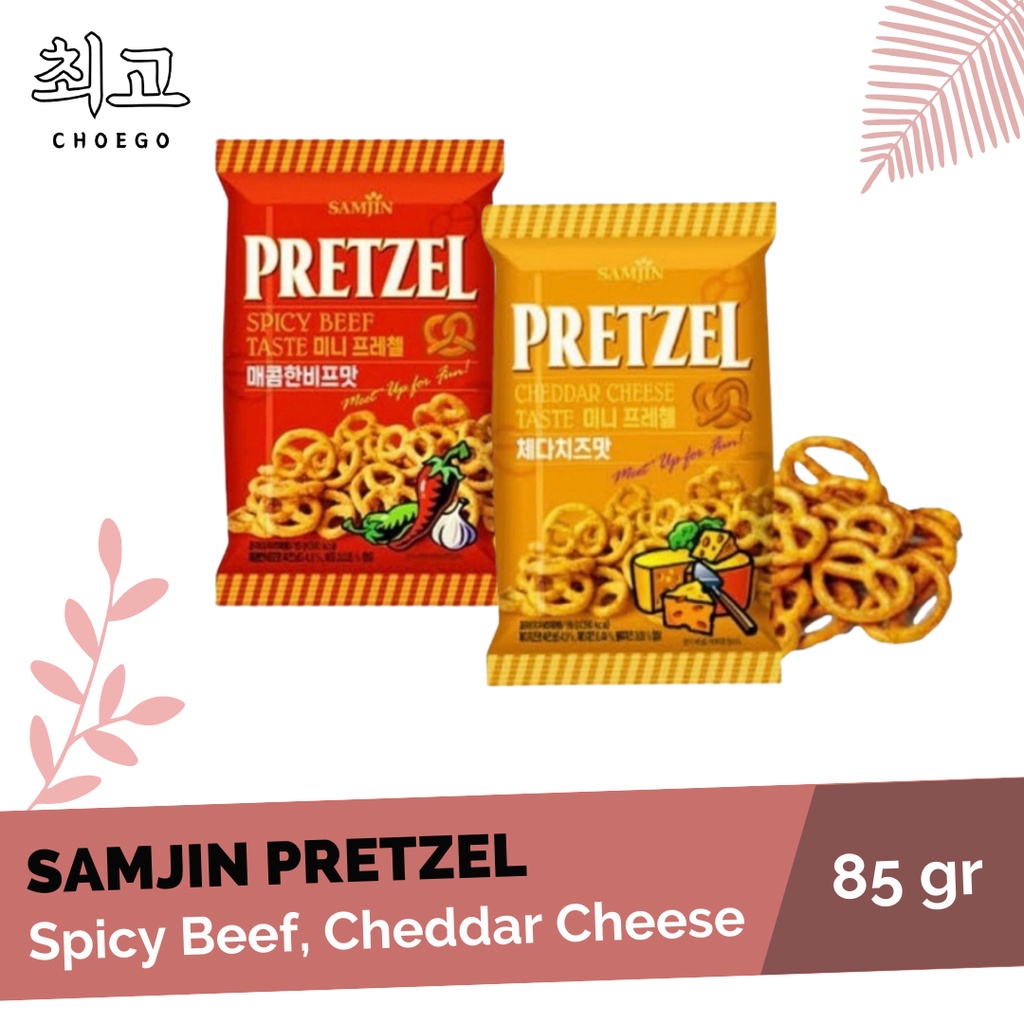 Samjin PRETZEL Spicy Beef and Cheddar Cheese Flavor 85gr | Shopee ...