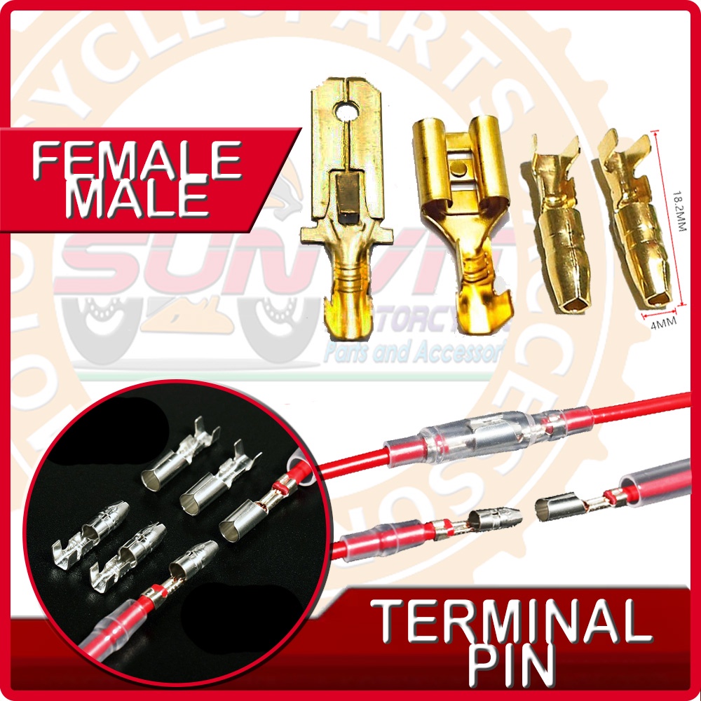 MOTORCYCLE UNIVERSAL FEMALE MALE TERMINAL CONNECTOR BULLET CONNECTOR ...