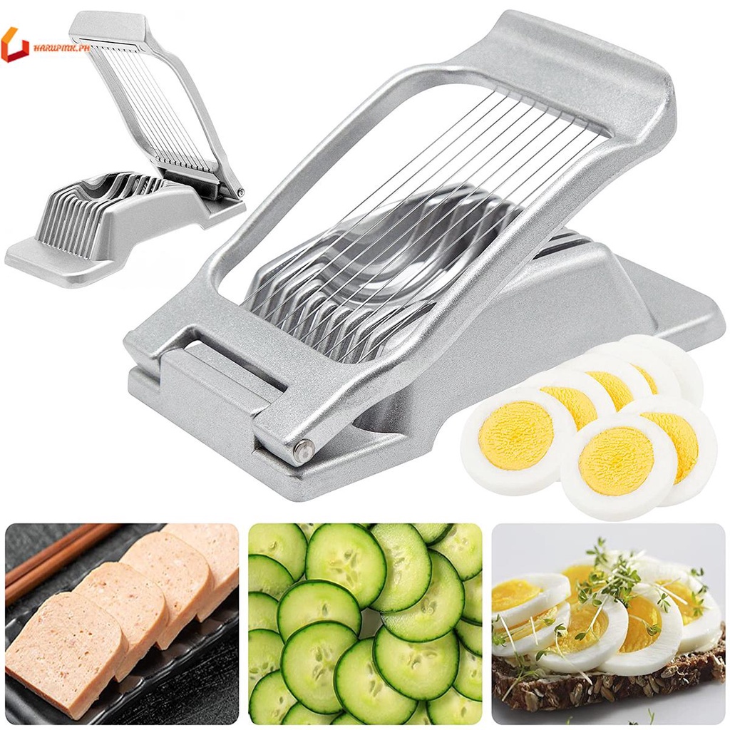 Egg Slicer Heavy Duty Aluminium Alloy Egg Slicer Cutter for Hard Boiled ...