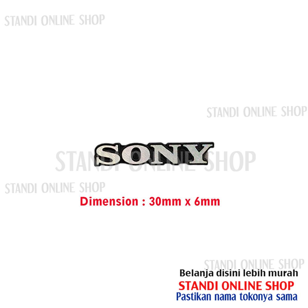 Aluminum Emblem Sticker Decals 3D SONY Logo Audio Speaker | Shopee ...