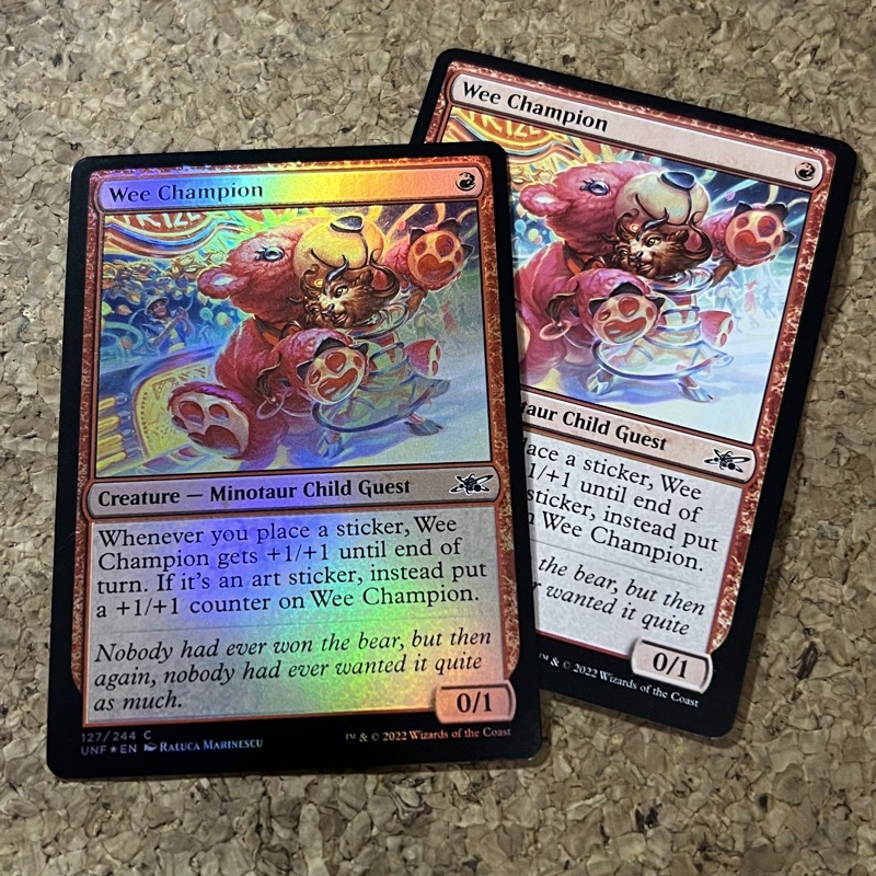 WEE CHAMPION | MINOTAUR CHILD GUEST | UNFINITY UNF | RED | MTG MAGIC ...