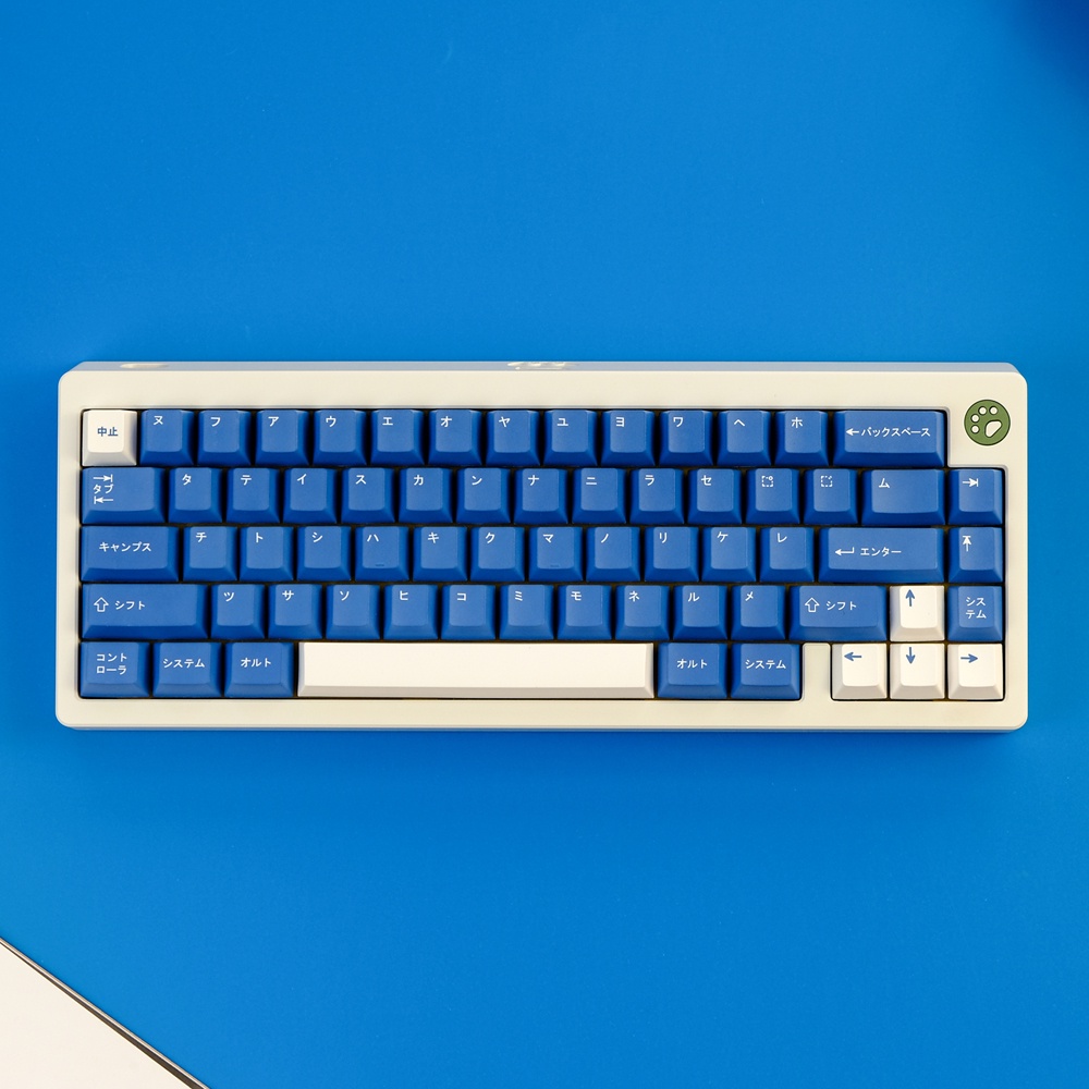 130 Keys Blue White Black and White Japanese Keycaps Cherry Profile PBT ...