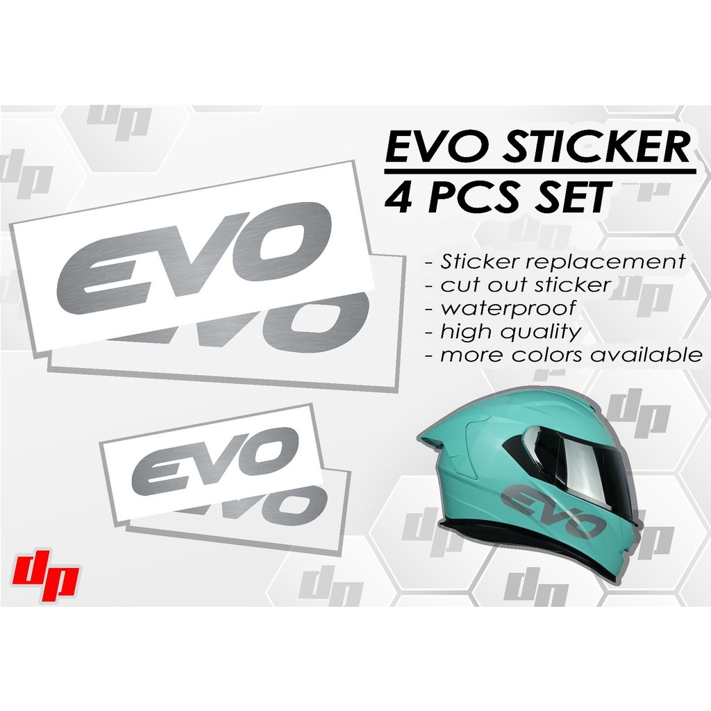 EVO sticker replacement - 4 pcs set, Cut out sticker, Waterproof ...