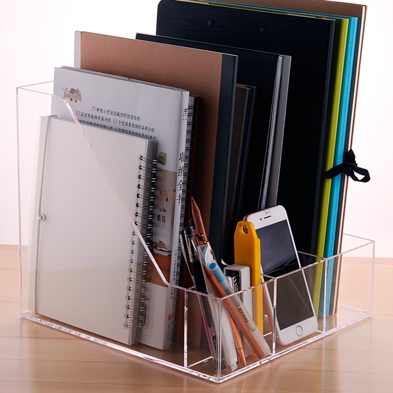 Desk Organizers and Accessories, Clear Acrylic Magazine Holder, Book ...